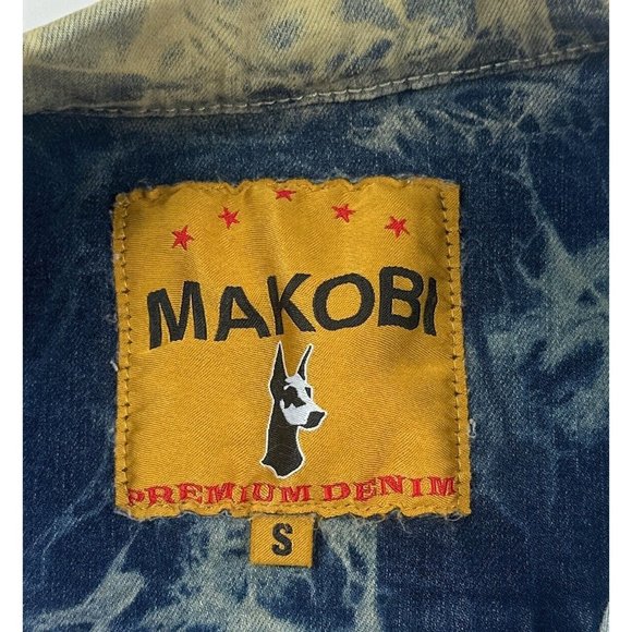 Makobi | Jackets & Coats | Makobi Mens Small Denim Jean Jacket Acid ...